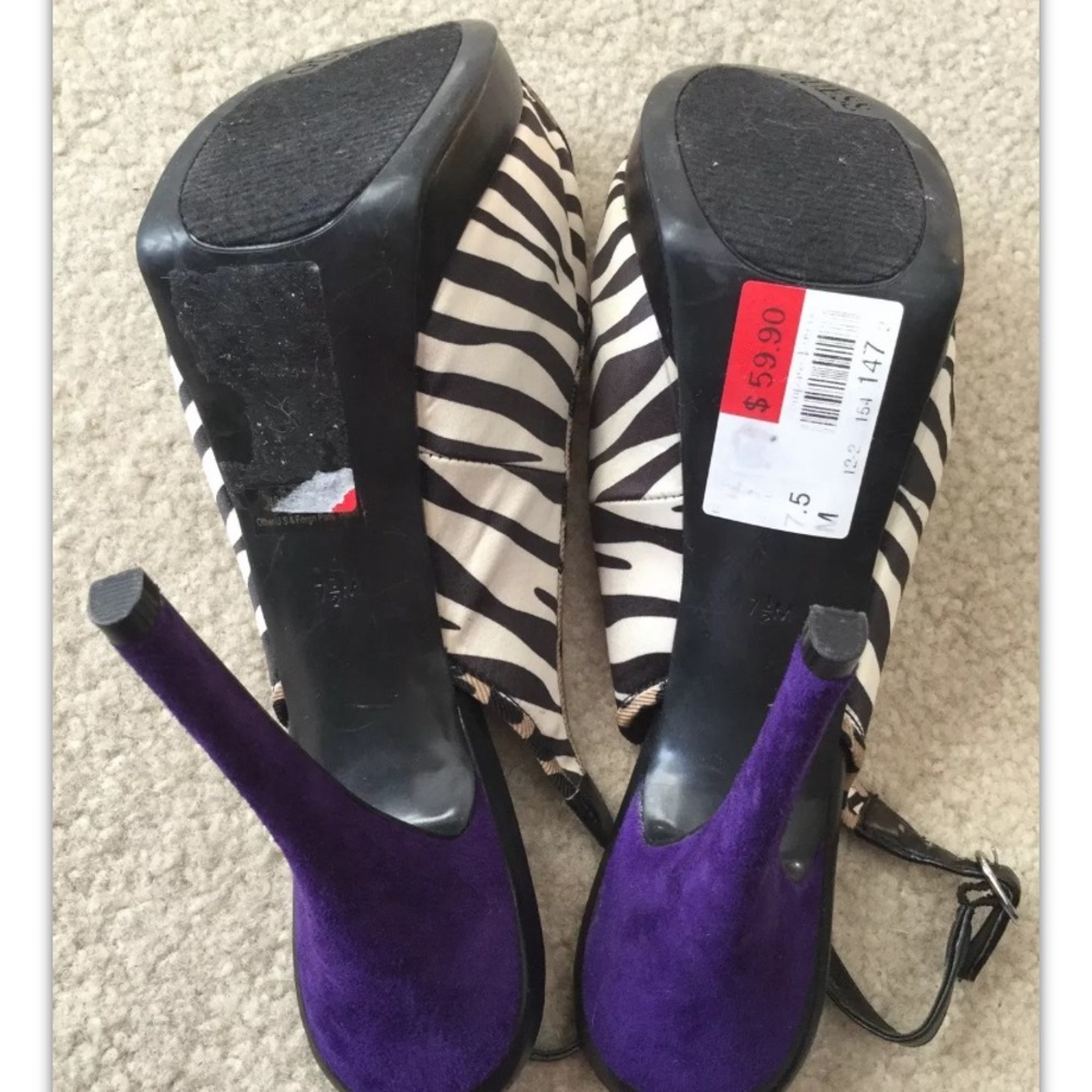 Guess Zebra Glenisa Sling-Back Pumps Platform Zibra P… - Gem